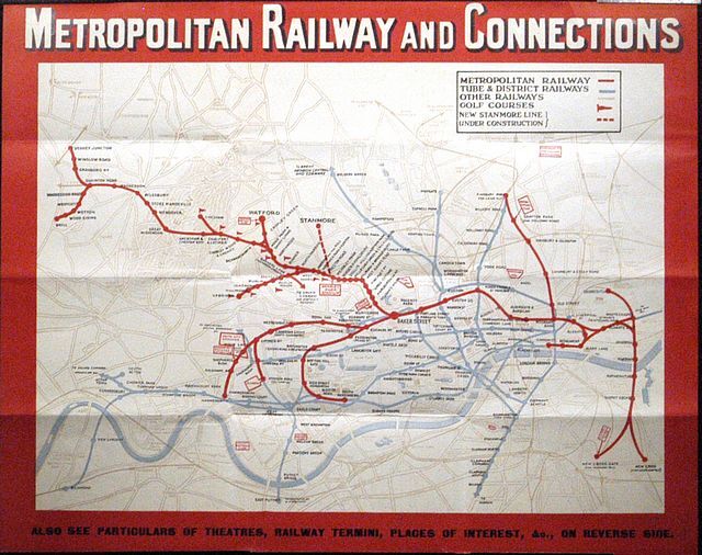 Jonathan Potter: Map : Metropolitan Railway And Connections ...