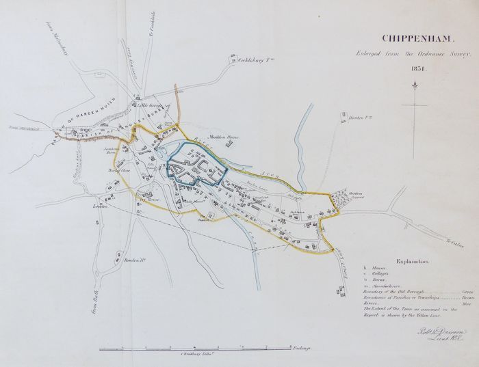Jonathan Potter: Map : Chippenham Enlarged From The Ordnance Survey